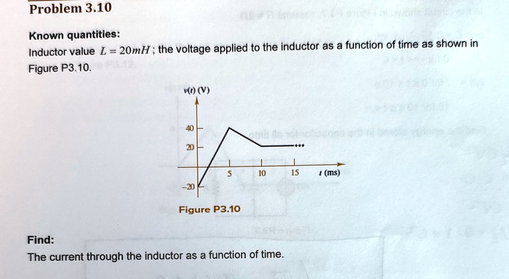 problem 310 known quantities inductor value l 20mh the voltage applied ...