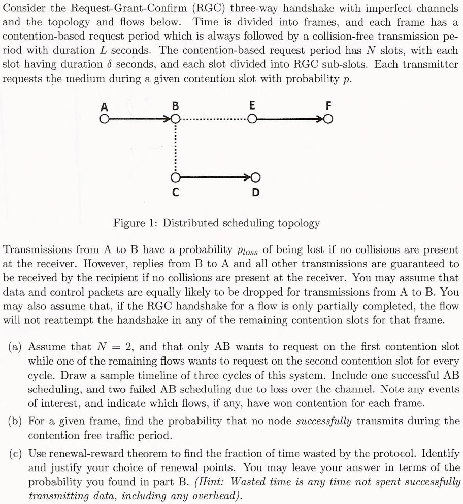 consider the request grant confirm rgc three way handshake with ...