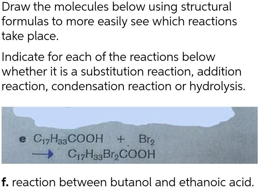 SOLVED: Draw the molecules below using structural formulas to more ...