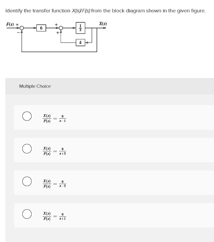 Identify the transfer function X(s)/F(s) from the block diagram shown in the given figure.F(s ...