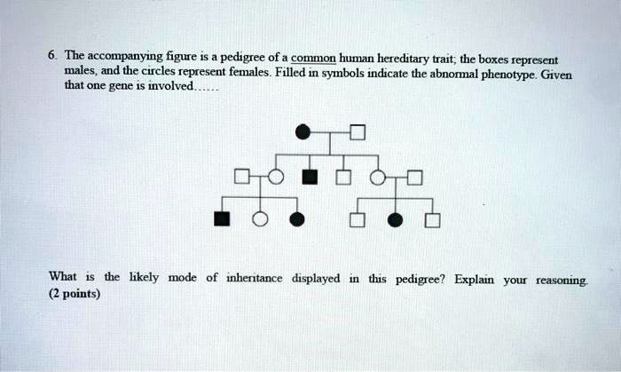 the accompanying figure is pedigree of a common human hereditary trait ...