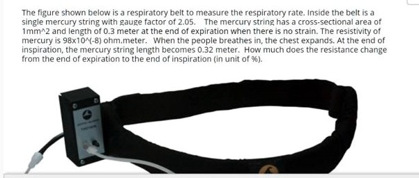 The figure shown below is a respiratory belt to measure the respiratory ...