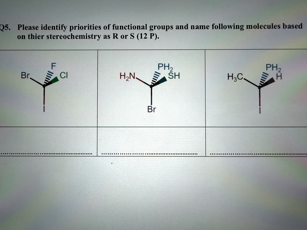 SOLVED: Texts: Please identify priorities of functional groups and name the following molecules ...