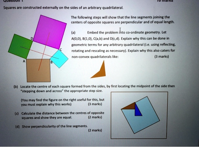 SOLVED: deaon Squares are constructed externally on the sides of an ...