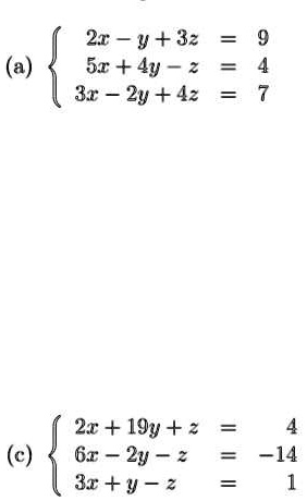 SOLVED: Resuelva los siguientes sistemas de ecuaciones lineales o ...