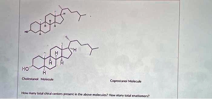 HO HO 11I H Cholestanol Molecule T H III.. "H Coprostanol Molecule How ...