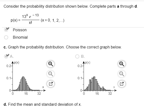 SOLVED: Consider the probability distribution shown below. Complete ...