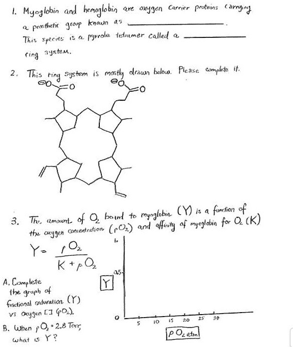 SOLVED: Texts: 1. m 1. Myoglobin and hemoglobin are oxygen carrier proteins carrying a ...