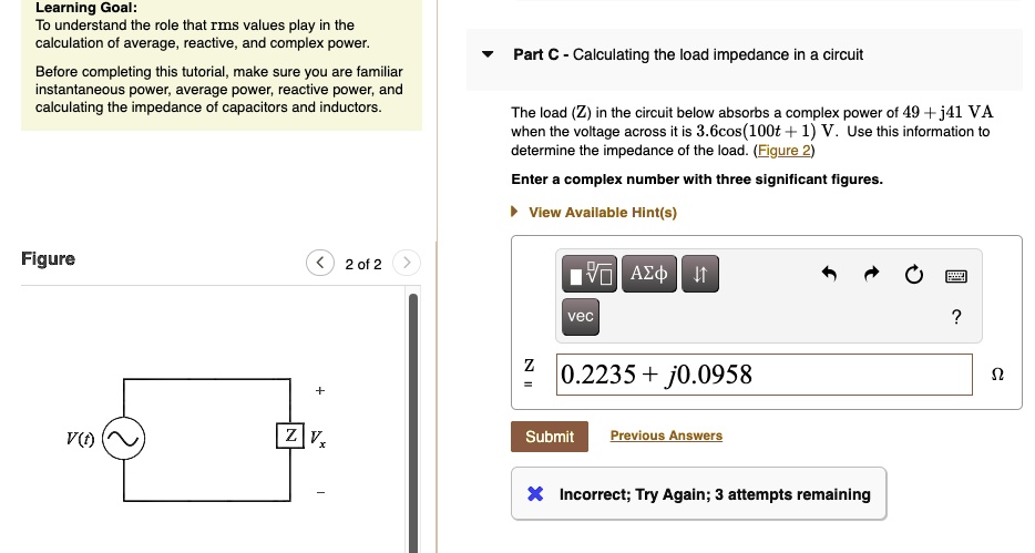 Learning Goal: To understand the role that rms values play in the calculation of average ...