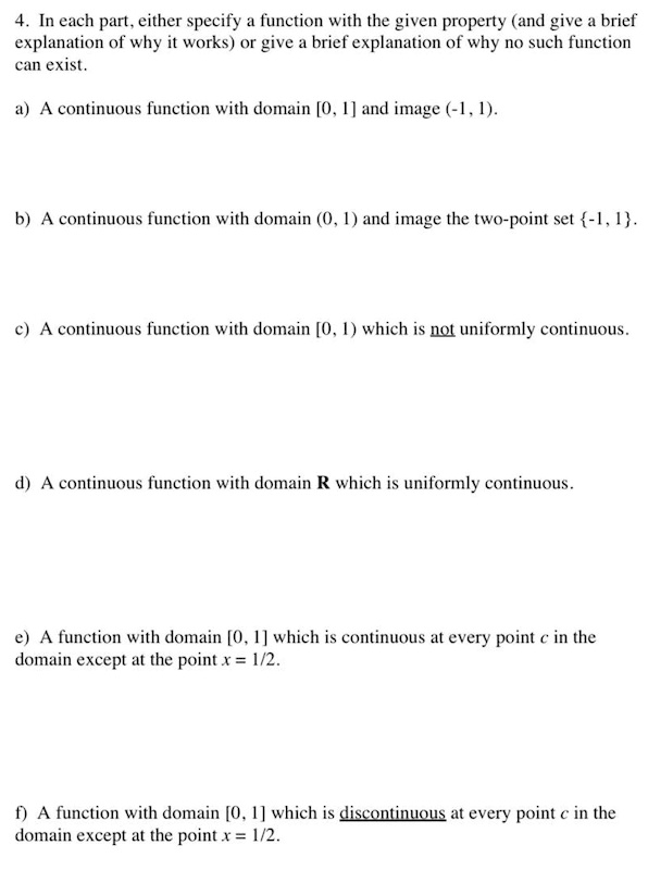 SOLVED: In each part . either specify funetion with the given property (and give brief ...
