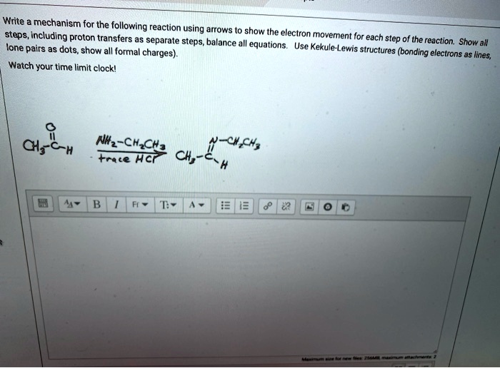 SOLVED: Write mechanism for the following reaction, steps, including ...