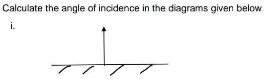 SOLVED: 'Calculate the angle of incidence in the given diagram ...