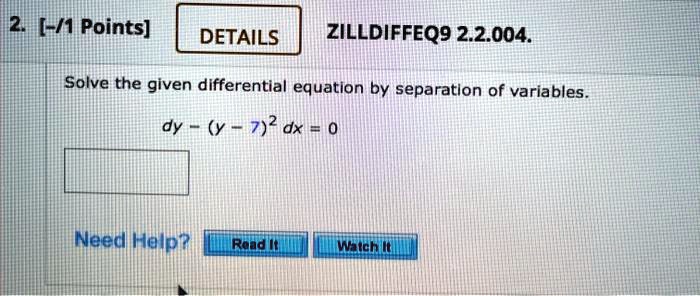 1 points details zilldiffeq9 22004 solve the given differential ...