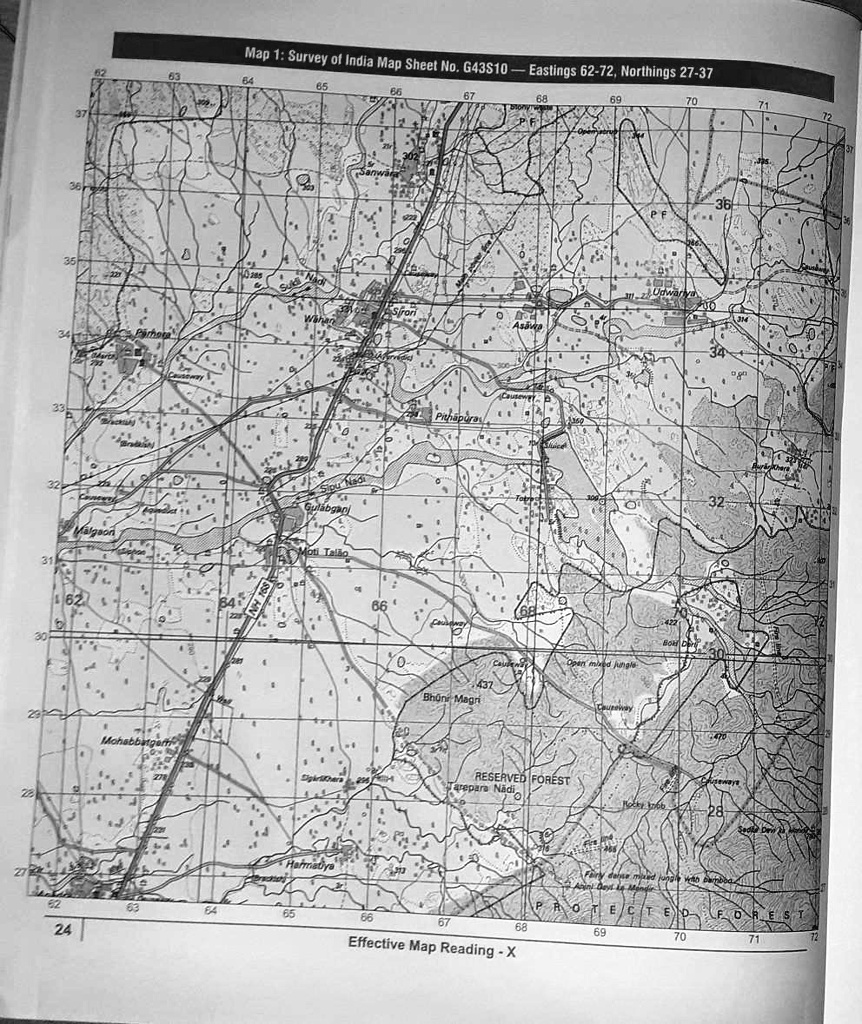 [GET ANSWER] study the extract of the survey of india map sheet no ...