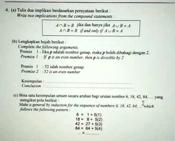 a tulis dua implikasi berdasarkan pernyataan berikut write two ...