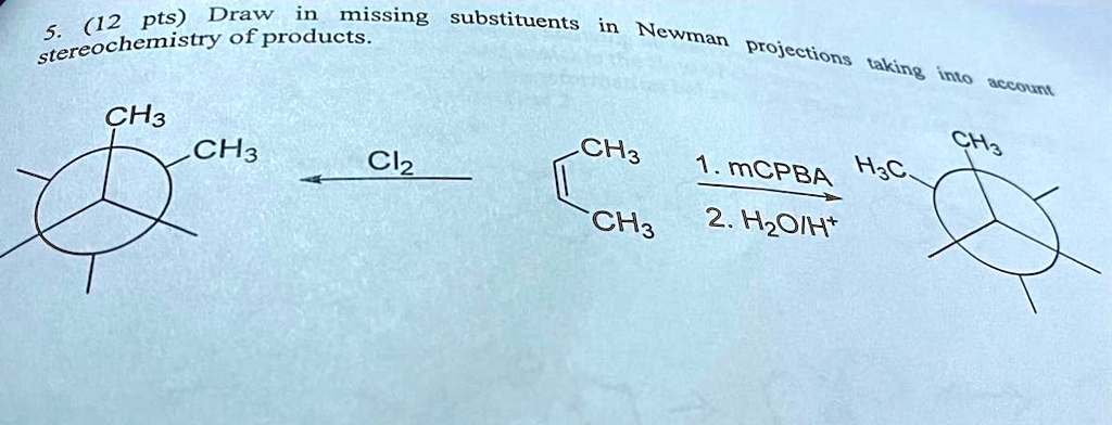 SOLVED: CH3 CH3 CH3 CH3 1. mCPBA H3C CH3 2. H2SO4 Cl2