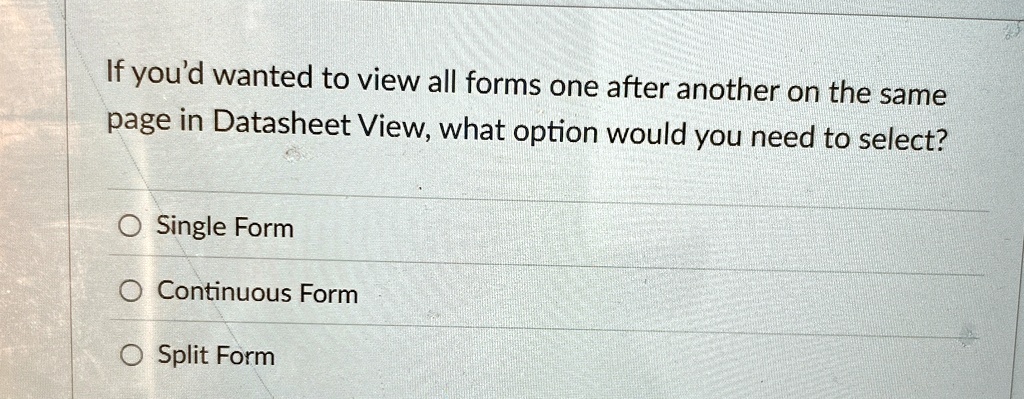 If you'd wanted to view all forms one after another on the same page in ...