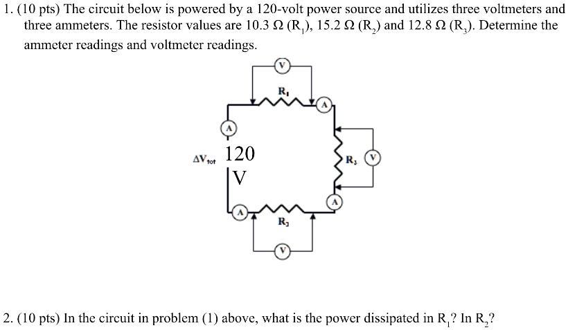 SOLVED: (10 pts) The circuit below is powered by a 120-volt power ...