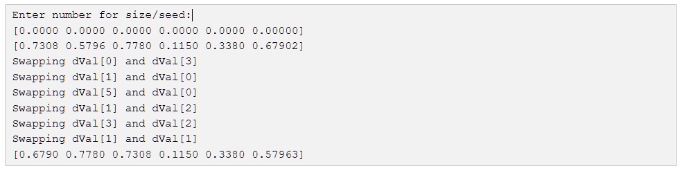 Solved Write A Program That Randomly Shuffles An Array Of Double Values Details Prompt The 1089