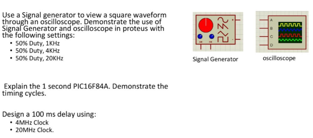 Use a Signal generator to view a square waveform through an ...