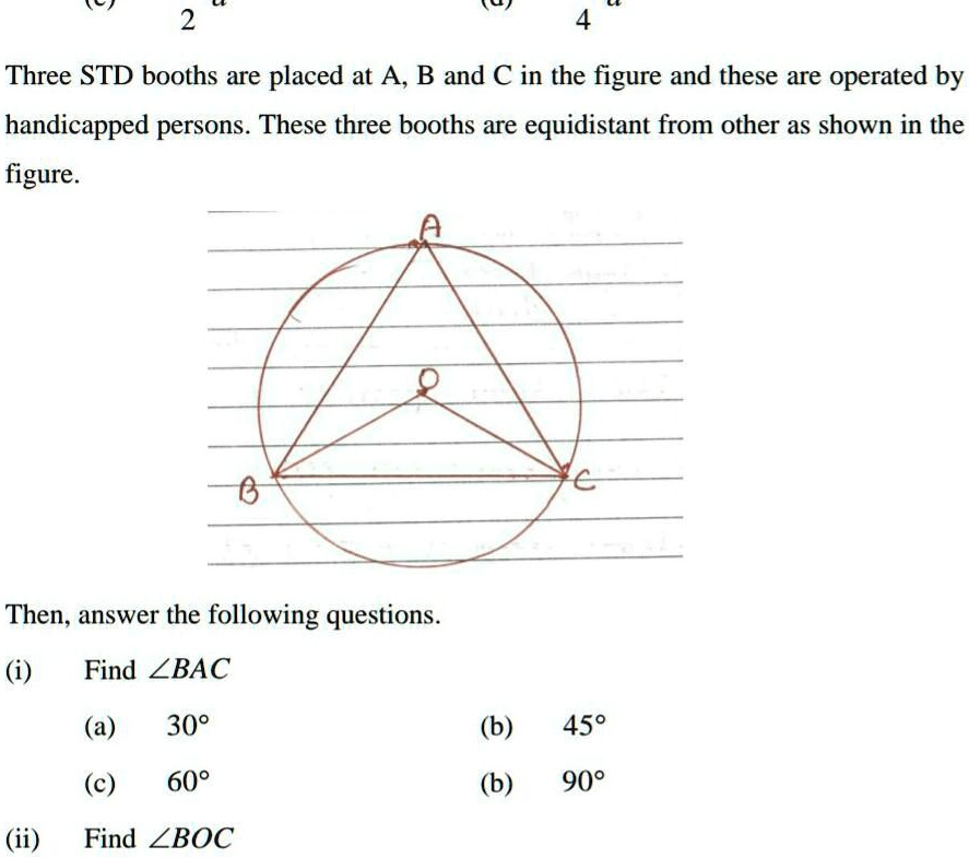 2 4 Three STD booths are placed at A, B and C in the figure and these ...