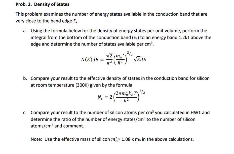 Prob.2. Density of States This problem examines the number of energy ...