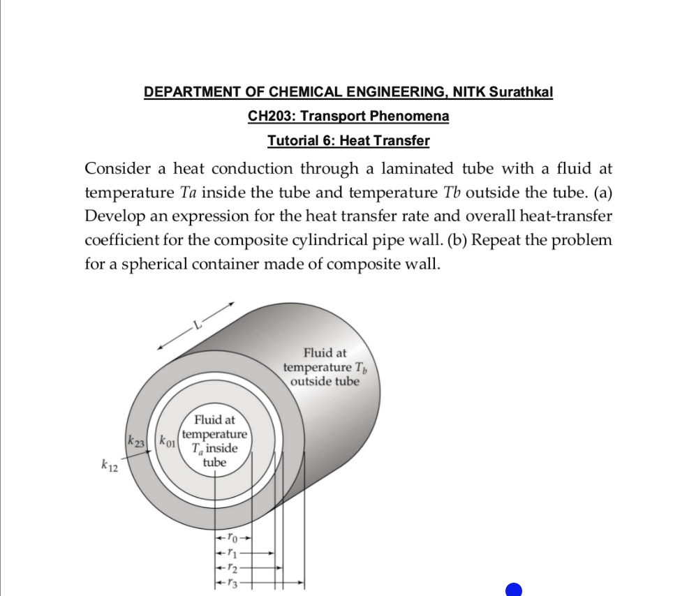 DEPARTMENT OF CHEMICAL ENGINEERING, NITK Surathkal CH203: Transport ...