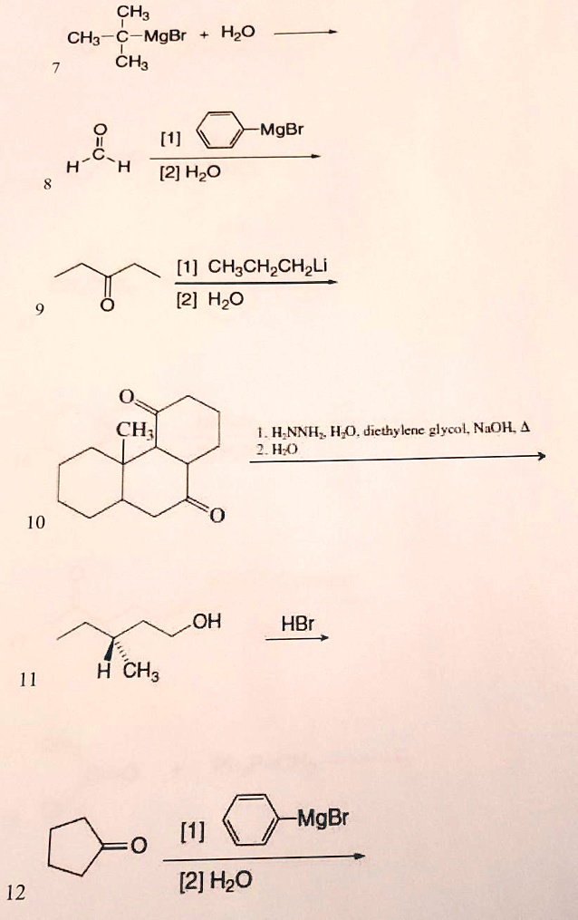 cha ch3 mgbr cha hzo 1 mgbr h a 2 hzo 1 chzchzchzli 2 hzo ch hnnh hjo ...