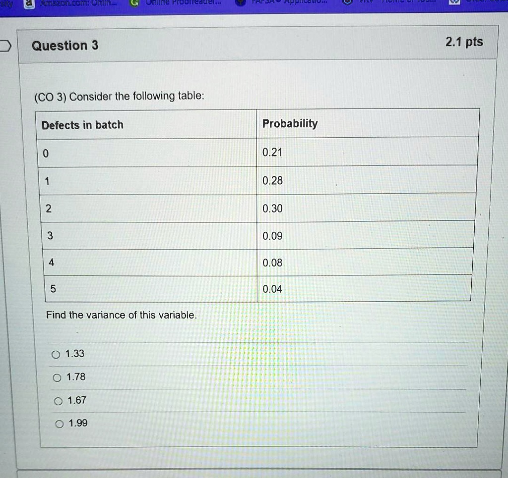 anbzcilco niit ot hiooiiecuce cphilowo question 3 21 pts co 3 consider he following table ...