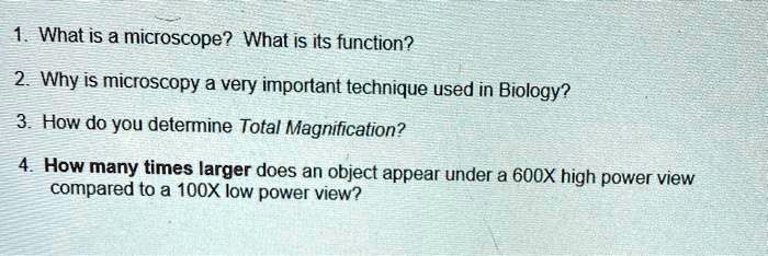 what is a microscope what is its function why is microscopy a very ...
