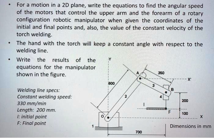 SOLVED: For a motion in a 2D plane, write the equations to find the ...