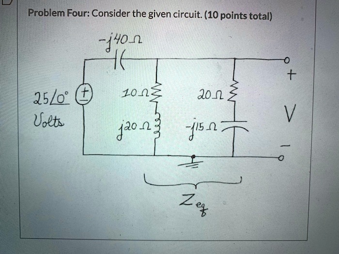 SOLVED: Determine the numerical value for the equivalent impedance, Zeq ...