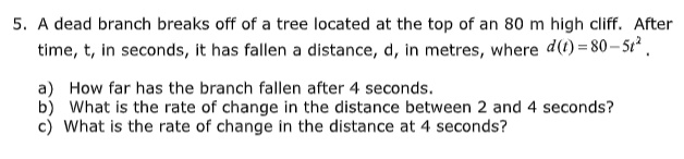 a dead branch breaks off of a tree located at the top of an 80 m high ...