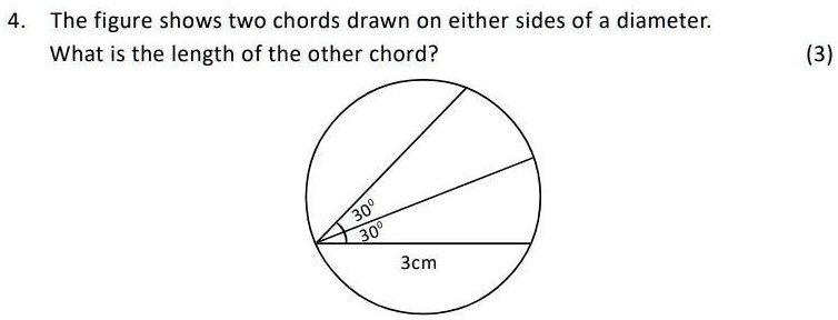 4. The figure shows two chords drawn on either sides of a diameter ...