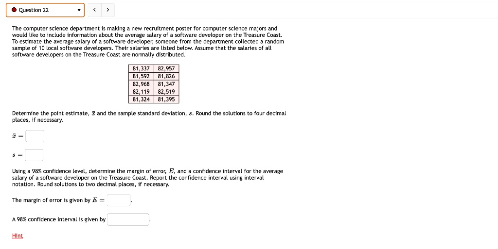 SOLVED: Question 22 The computer science department is making a new ...