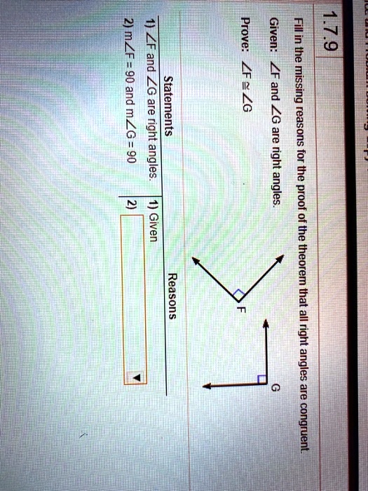SOLVED: Prove that âˆ ZF = âˆ LF and âˆ ZG = 90Â° and âˆ ZG = 90Â° are ...
