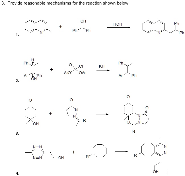 SOLVED: Provide reasonable mechanisms for the reaction shown below: OH ...