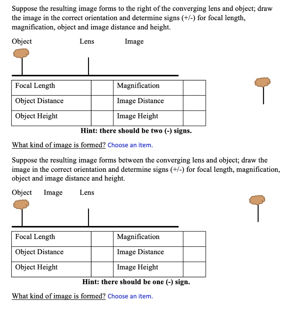 SOLVED: Suppose the resulting image forms to the right of the ...