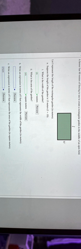 SOLVED: A farmer has 80 meters of fencing to use to create a ...