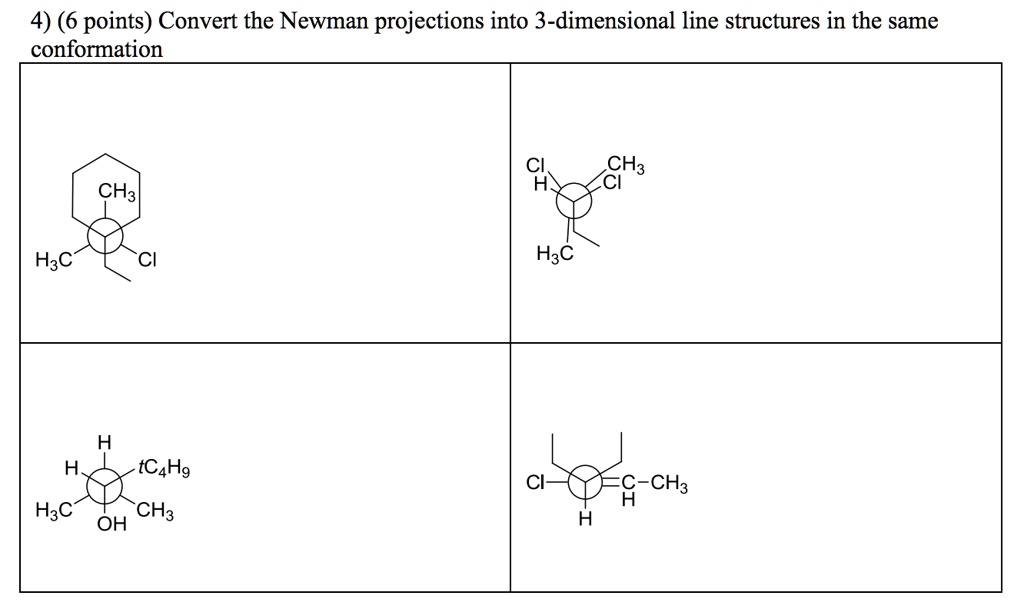 [GET ANSWER] 4 6 points convert the newman projections into 3 ...