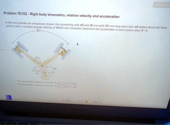 SOLVED: Problem 15.122 - Rigid body kinematics, relative velocity and ...