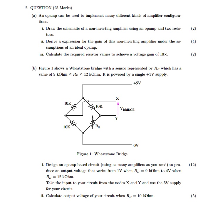 2 question 25 marks a an opamp can be used to implement many different ...