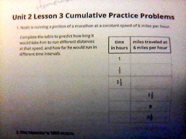 Unit 2 Lesson 3 Cumulative Practice Problems 1. Noah is...