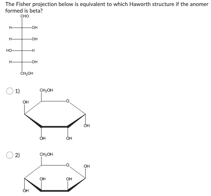 SOLVED: The Fisher projection below is equivalent to which Haworth ...