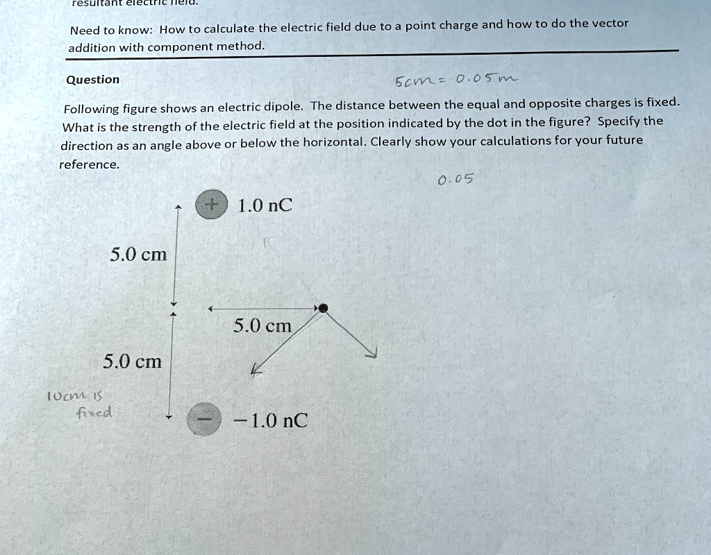 SOLVED: Resultant electric Need to know: How to calculate the electric field due to a point ...