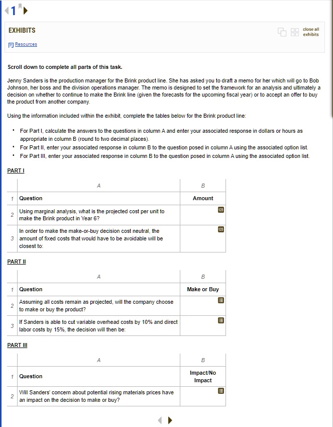 [GET ANSWER] EXHIBITS Resources close all exhibits Scroll down to ...