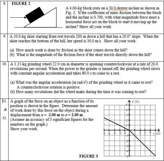 figure 2 4 00 kg block rest on 30 0degree incline a3 shown in fig 2 if the coefficient of static ...