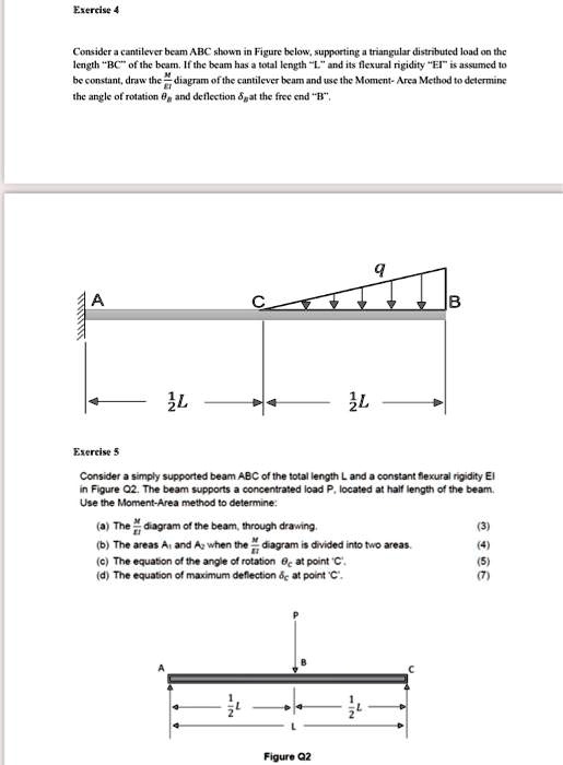 SOLVED: Exercise 4: Consider a cantilever beam ABC shown in the figure ... SOLVED: Exercise 4: Consider a cantilever beam ABC shown in the figure ...
