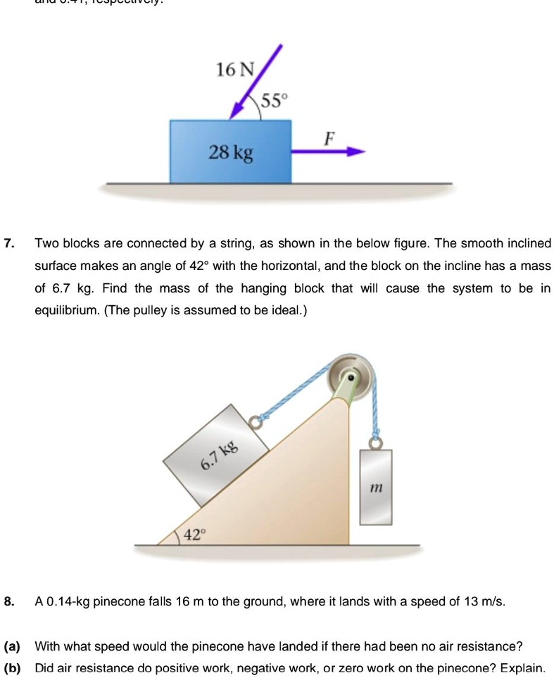 SOLVED: Two blocks are connected by a string, as shown in the below figure. The smooth inclined ...