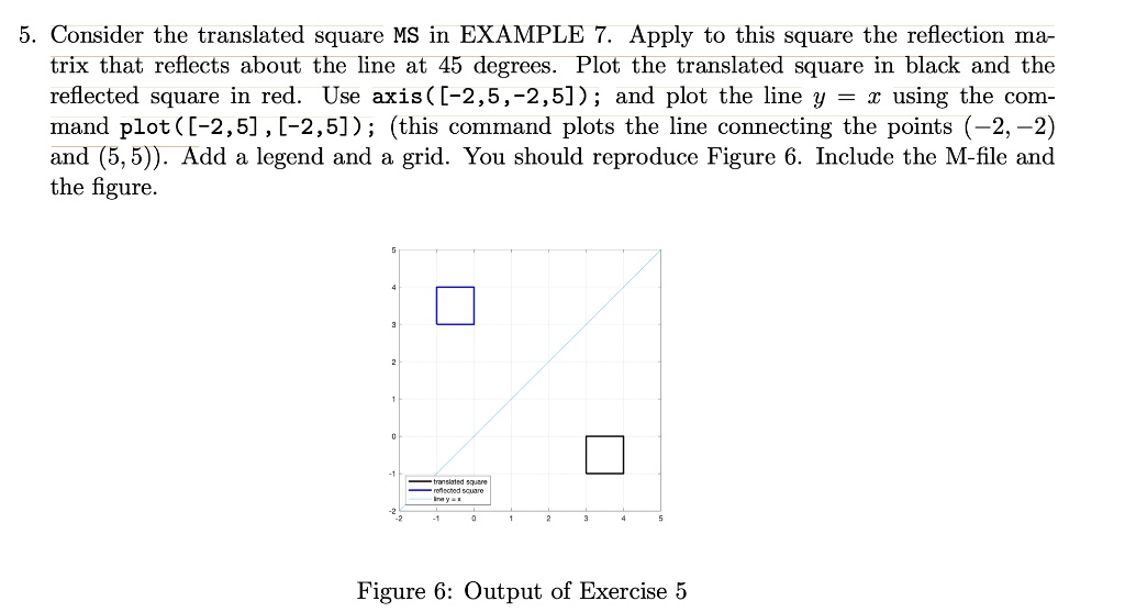SOLVED: 5. Consider the translated square MS in EXAMPLE 7. Apply to ...